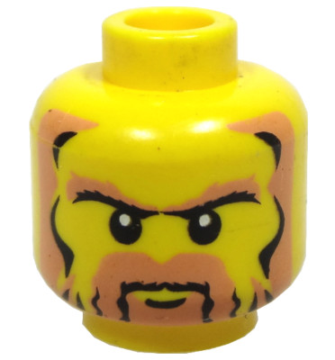 LEGO Minifigure Nougat Beard Sideburns, Bushy Eyebrows White Pupils ...