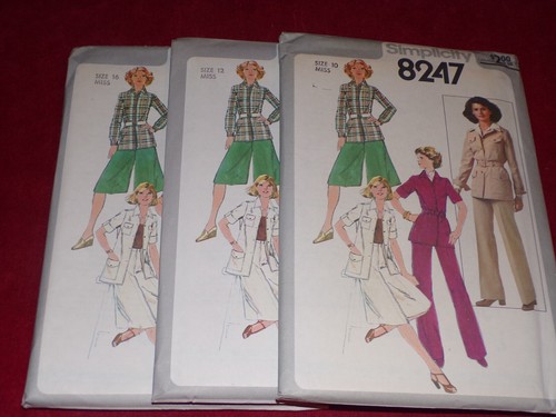 🌼 UNCIRCULATED 1977 SIMPLICITY #8247-LADIES JACKET-CULOTTE-PANT PATTERN ...