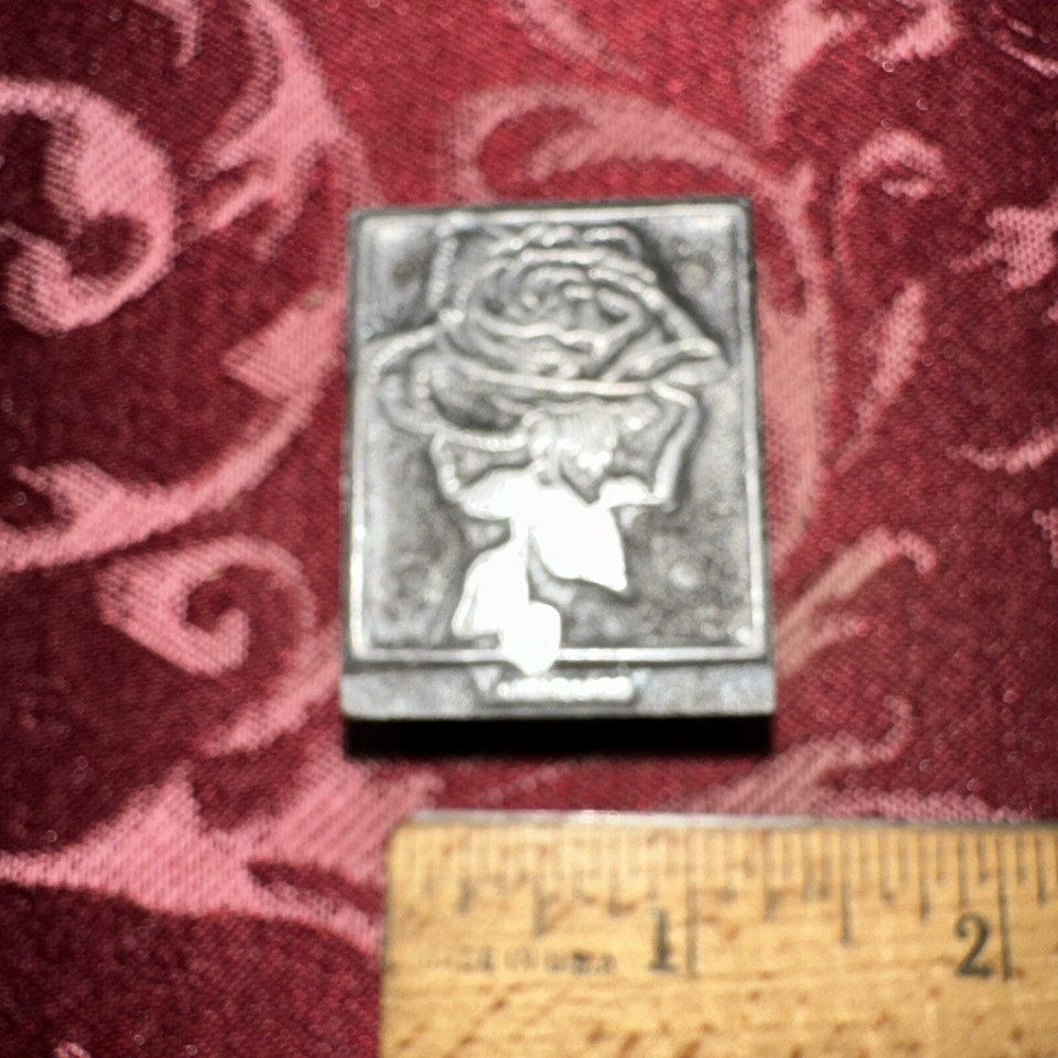 Printing Block “ Beautiful Rose “ Lead Face | eBay UK