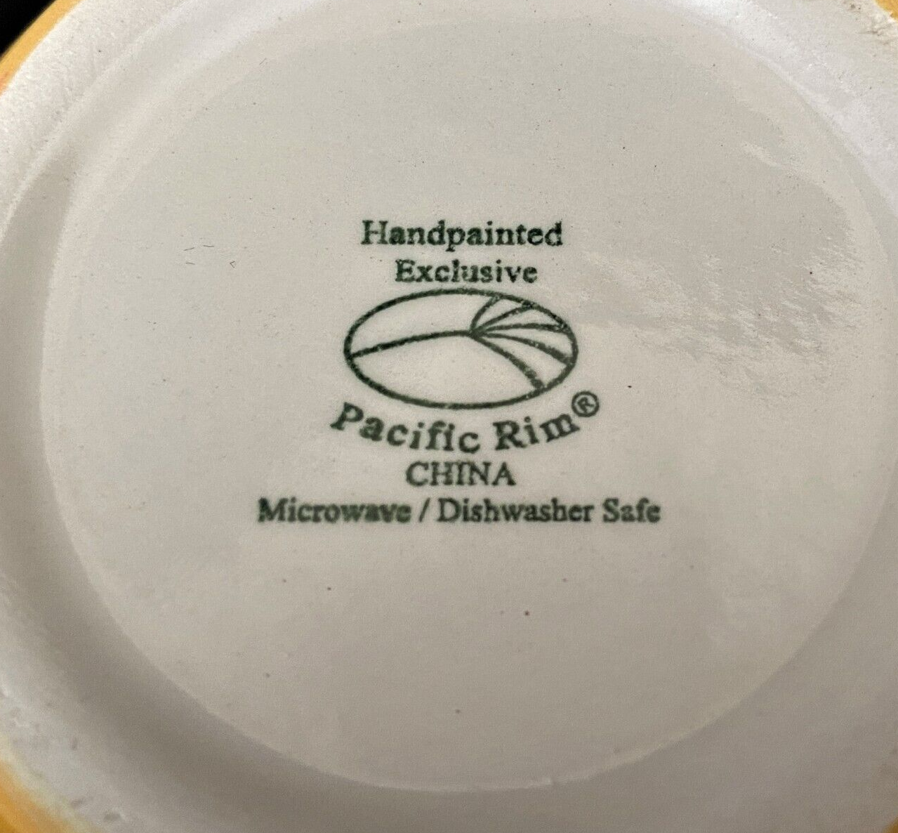 Set of 4 Hand Painted Pacific Rim Santa Fe 16 Ounce Mugs Orange ...