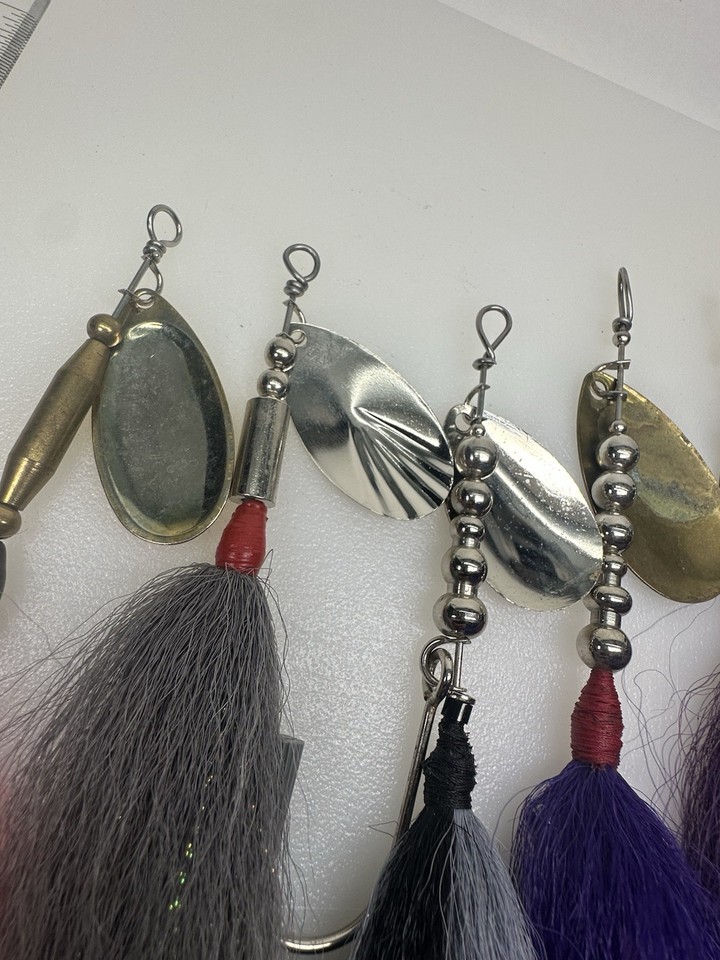 Musky Bucktail Lot - 9 Total - George Wahl Eagle Tail, Rizzo Llungen ...