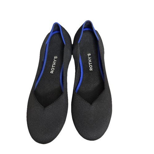 Rothys The Flat Classic Black Round Toe Size 11 Ballet Comfort Slip On ...