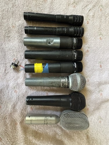Lot Vintage Shure Microphones Dynamic Ribbon Condenser Working Drum ...