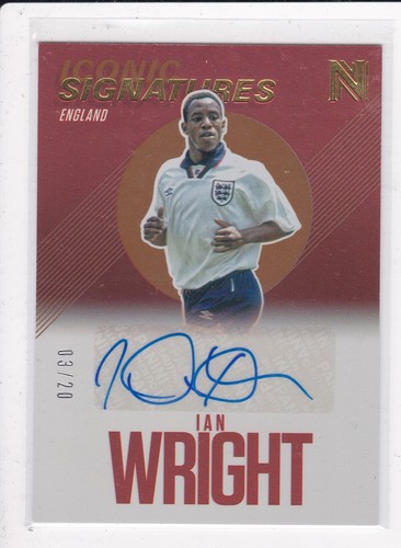2007 Panini Nobility IS-IW Ian Wright Iconic Signatures Bronze Auto 3/ ...