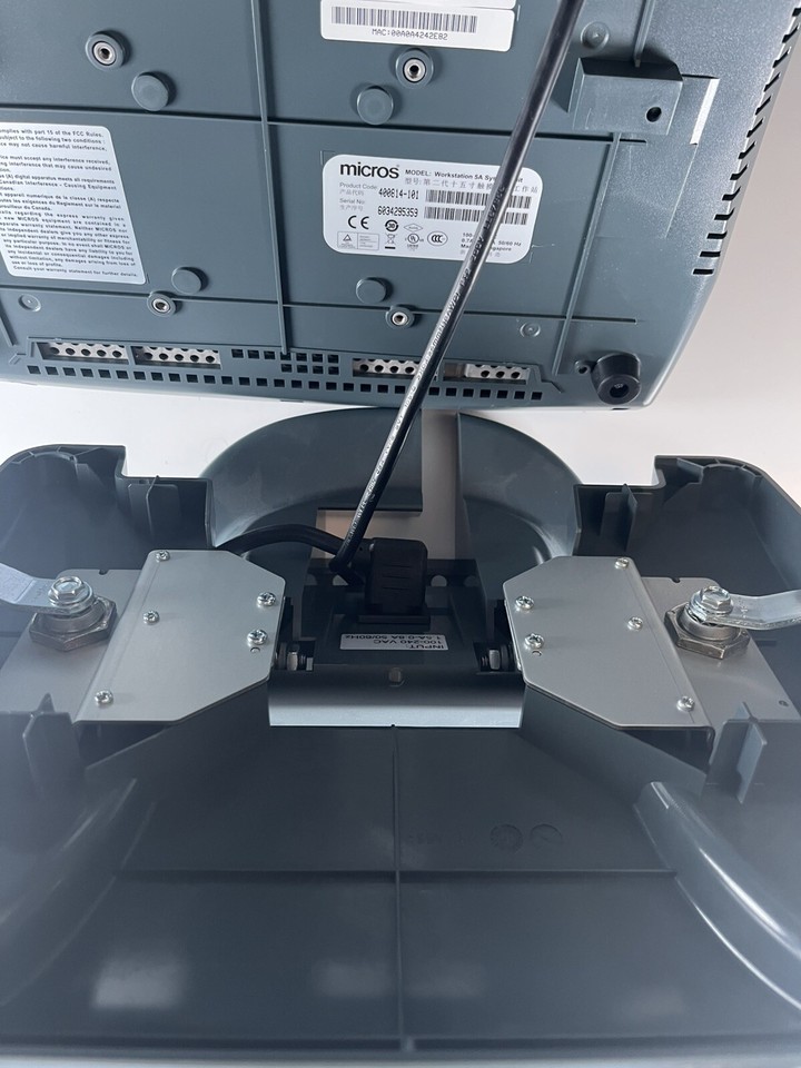 Micros Workstation 5A POS 400814-101 Terminal-Stand-Scratches On Screen ...