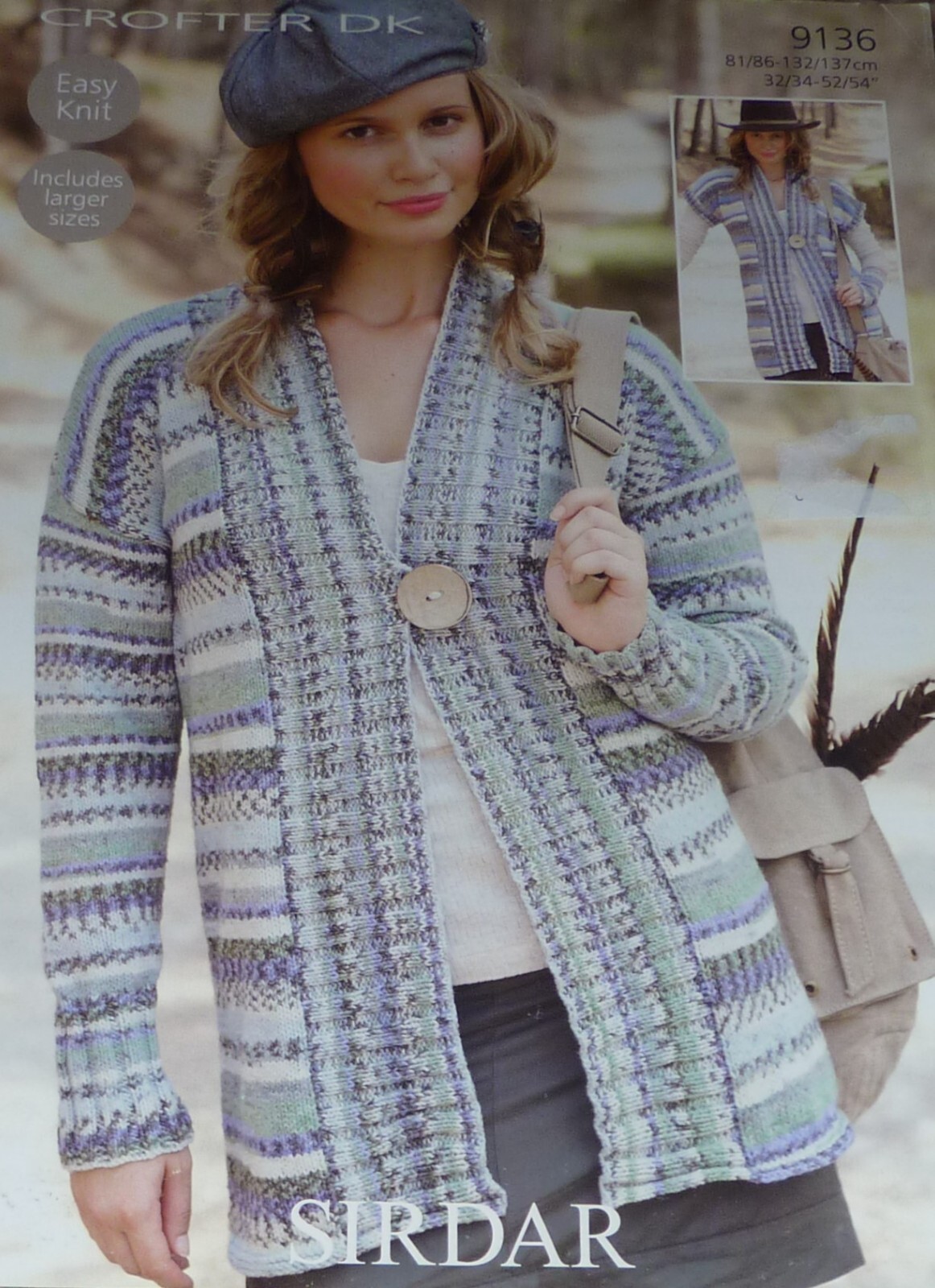 Sirdar Crofter Knitting Pattern Lady's DK Long Sleeved & Sleeveless ...