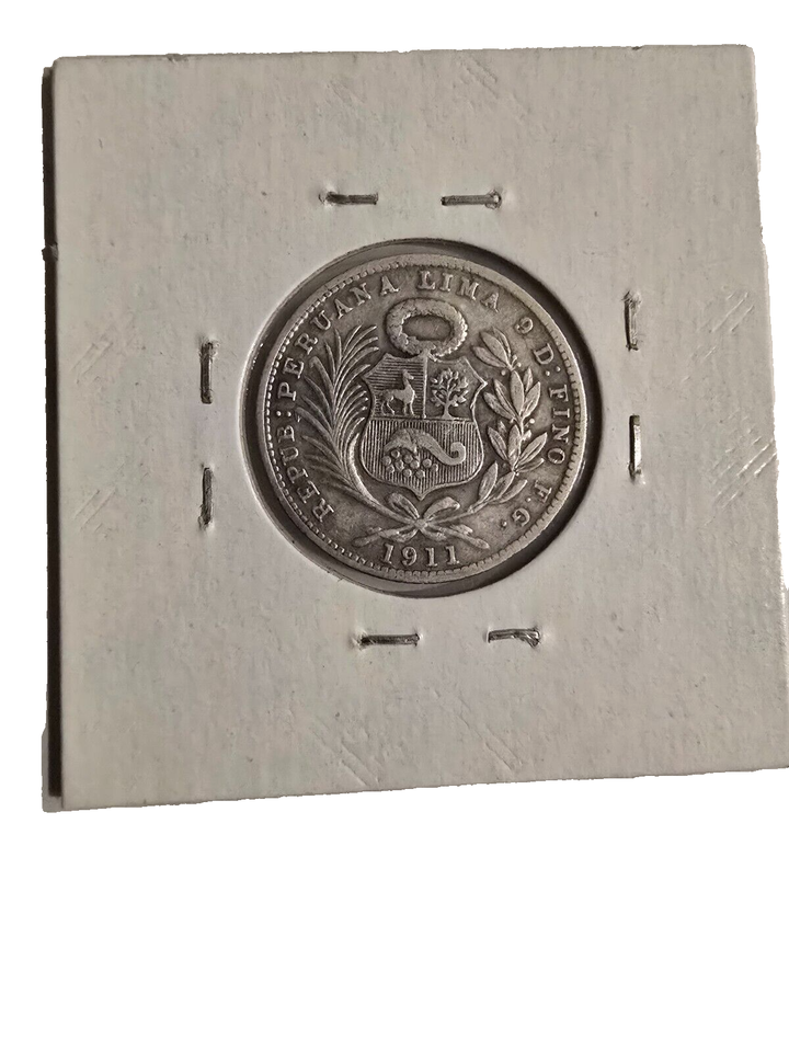 1911 1/5 SOL PERU SILVER COIN | eBay