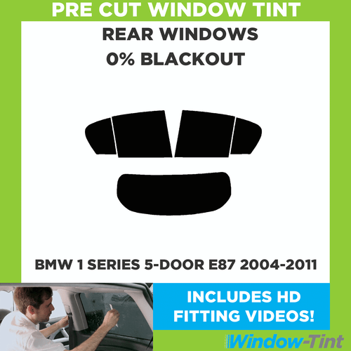 For BMW 1 Series 5-Door Hatchback E87 04-11 Pre Cut Window Tint 0% ...