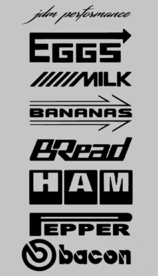 8 Sponsor Decal Pack JDM Racing Stickers Eggs bananas Milk Funny Cars ...