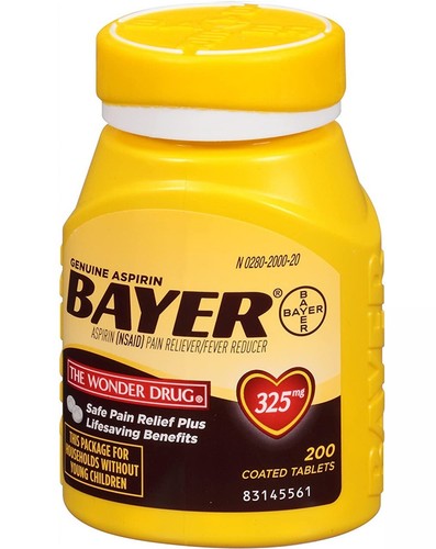 Bayer 325mg - 200 Coated Tablets - EXP: 03/2025 | eBay