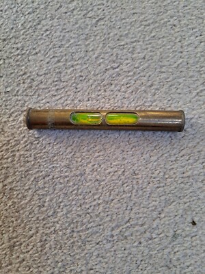 Vintage brass spirit level, pocket size | eBay UK