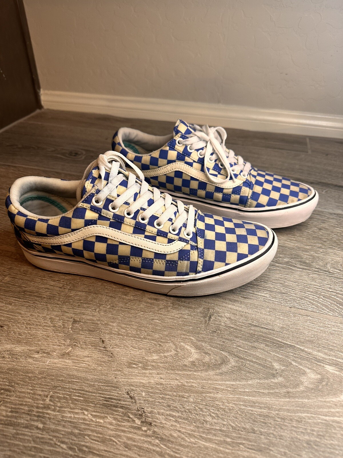 VANS Blue White Checker Shoes Mens 11 | eBay