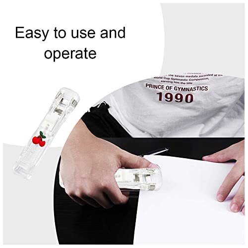 Clam Clip Dispenser Portable Push Stapler Handheld Paper Clamp Paper ...