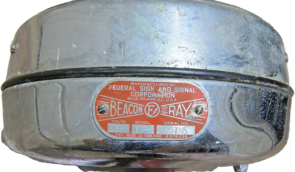 Vintage RARE Federal Sign and Signal Model 17-A Beacon Ray for PARTS ...