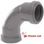 Polypipe 32mm Push Fit Waste Pipe Fittings in Grey (actual size 34mm ...
