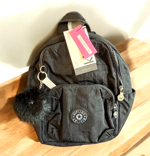 Kipling ZINNA Black Backpack with Monkey Fob NEW | eBay