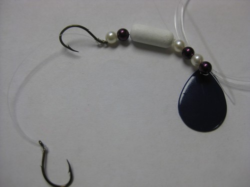 Walleye 2 Hook Floating Float Spinner Rigs Crawler Harness (Purple) | eBay