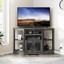 Corner TV Stand with Power Outlet Entertainment Center Cabinet Media ...