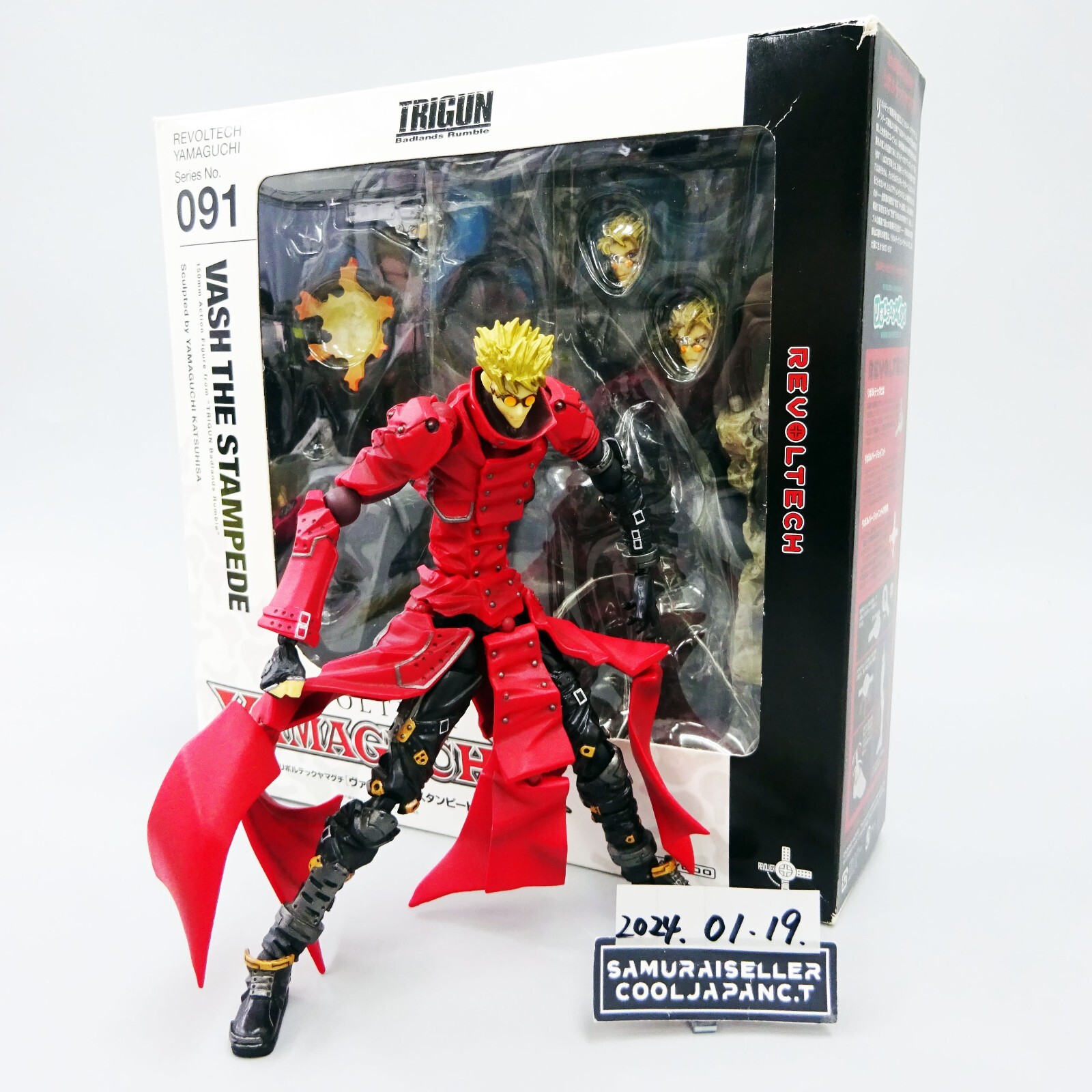 Kaiyodo Revoltech Yamaguchi Trigun Vash the Stampede Figure #091 Japan ...