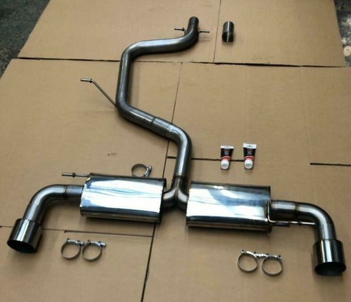 VW Golf Mk6 GTI Stainless Free Flow Exhaust System 4" Twin Tail Pipes ...