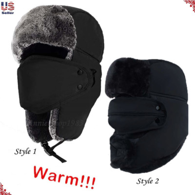 Unisex Winter Warm Russian Hat Trooper Ski Ushanka Waterproof Multiple ...