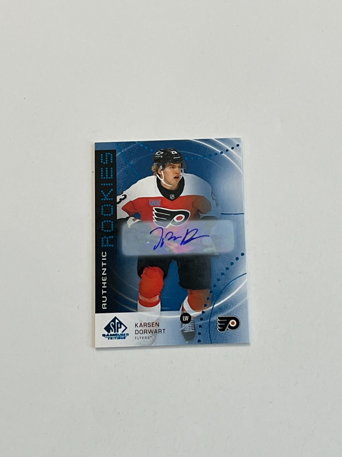 2025-26 SP GAME USED ROOKIE AUTO BLUE KARSEN DORWART - PHILADELPHIA ...