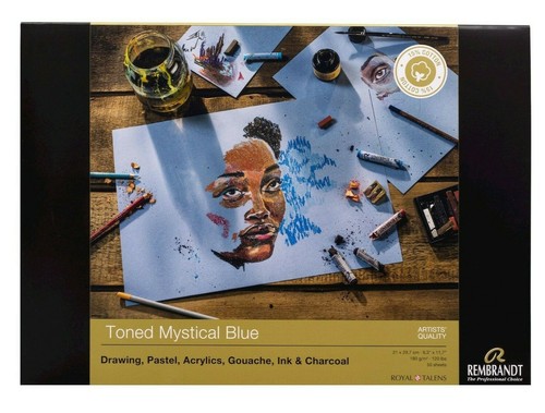 Royal Talens - Rembrandt Mystical Blue Toned Colour Paper - A4 180gsm ...