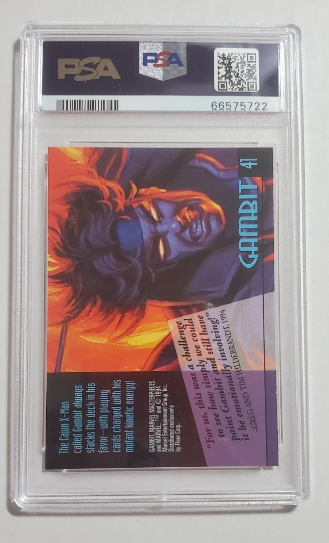 1994 Marvel Masterpieces #41 Gambit (X-Men) PSA 10 Gem Mint Low POP ...