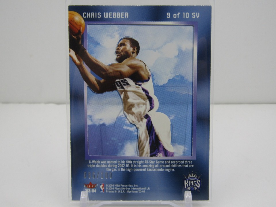 CHRIS WEBBER 2003-04 FLEER MYSTIQUE SKYVIEW PARALLEL! #086/100 ...