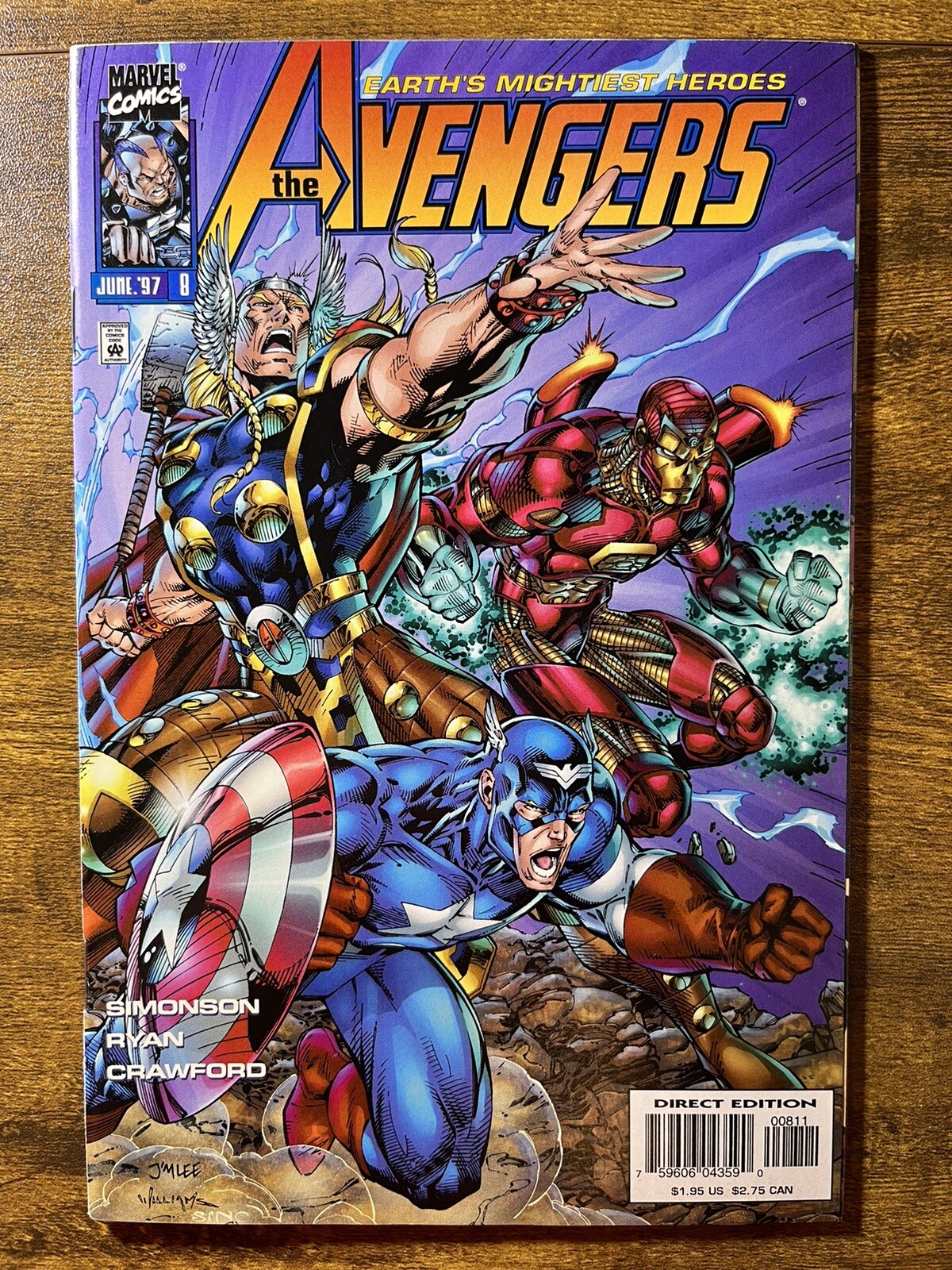 THE AVENGERS 8 THOR CAPTAIN AMERICA WALTER SIMONSON STORY MARVEL COMICS ...