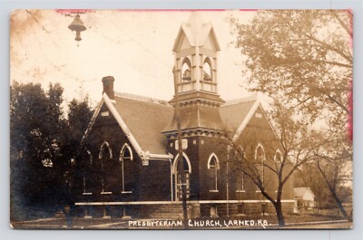 RPPC Presbyterian Church Larned Kansas KS Pawnee OLD VTG Unused Photo ...
