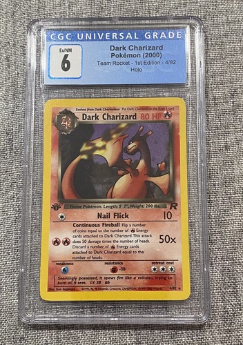 Dark Charizard - Pokémon 2000 - Team Rocket - 1st Edition - 4/82 - Holo ...