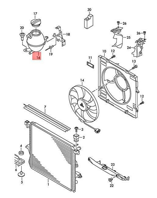 Amarok Twin CAB Coolant Expansion Tank 2H0121407D Genuine for sale ...
