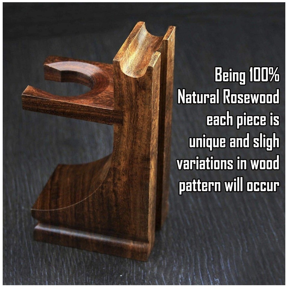 Mission Style Wood Shave Stand for Razor and Brush - Walnut Finish USA ...
