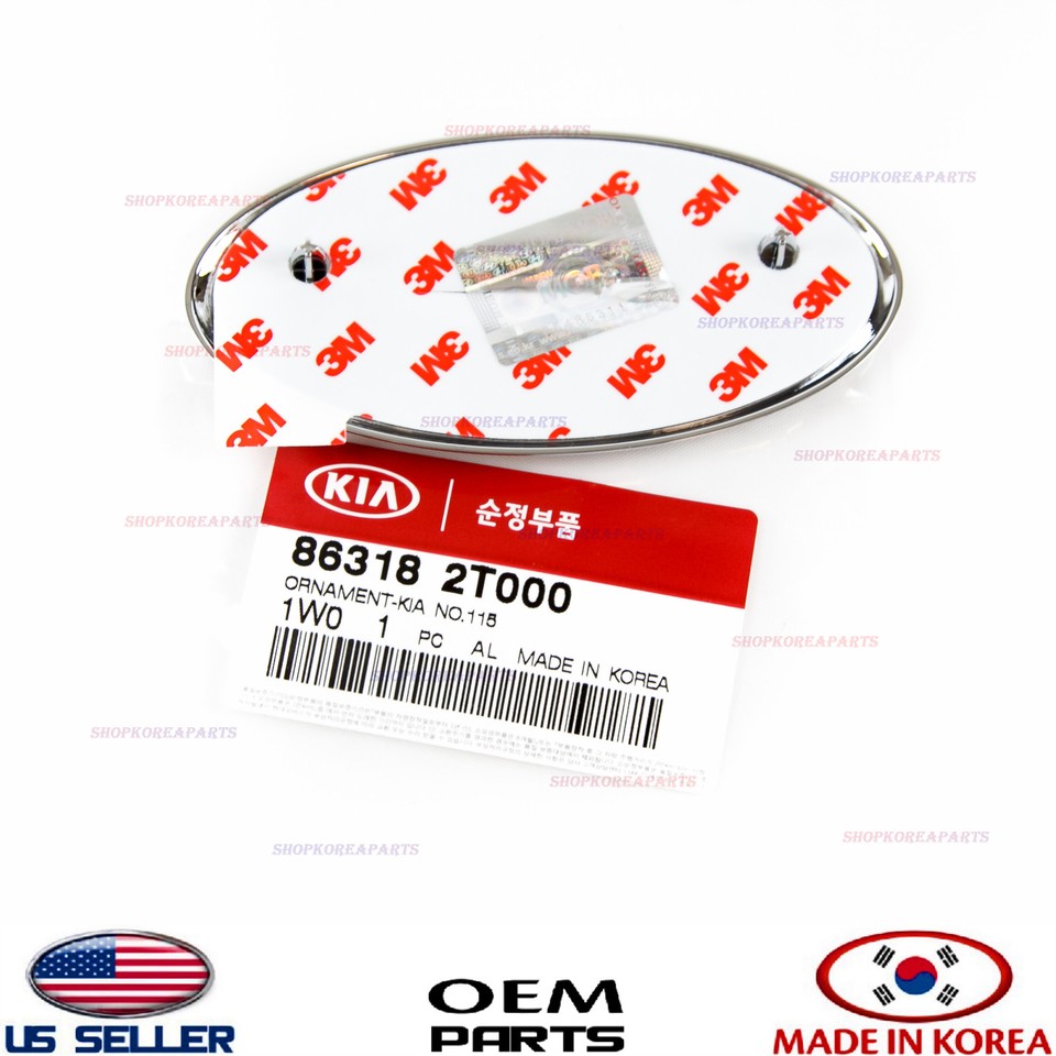Front Bumper Emblem Hood Kia Logo Mark Badge Ornament Genuine 2011-2020 ...