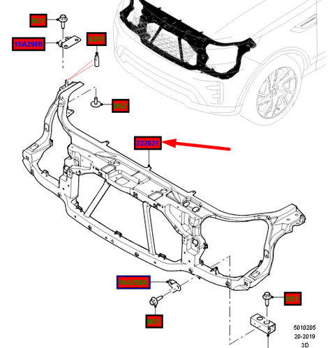 LAND ROVER DISCOVERY V L462 Radiator Support End Panel LR161930 NEW ...