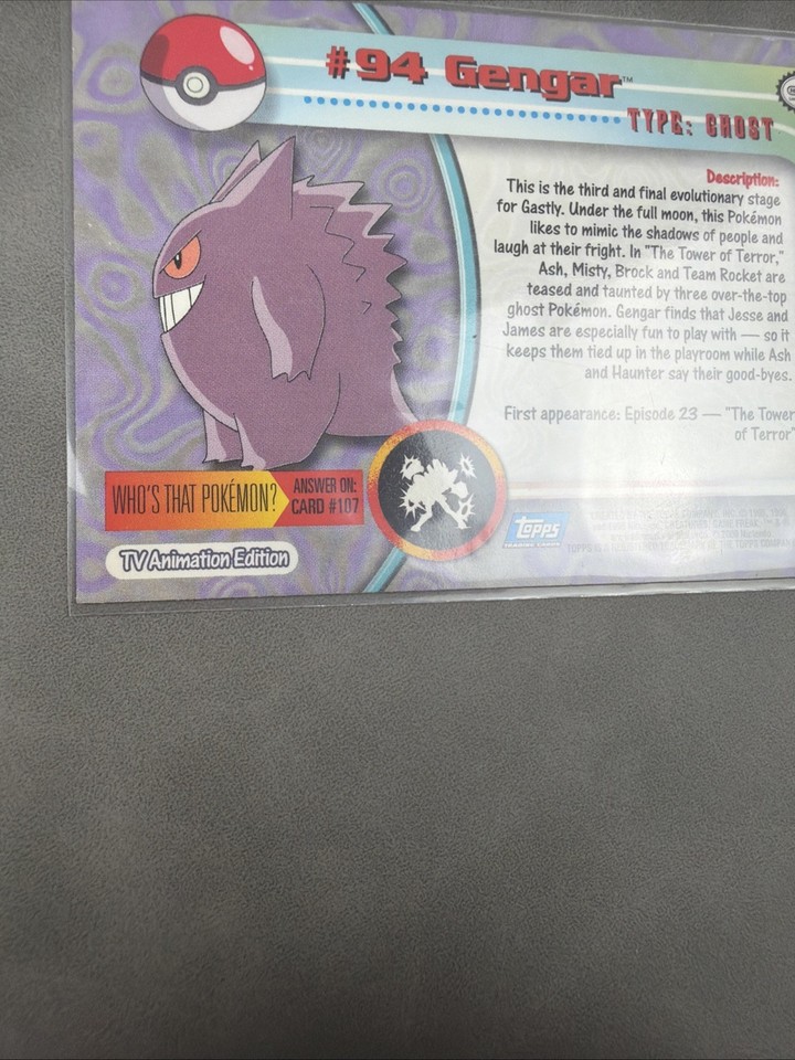2000 Topps Pokemon #94 Gengar Series 2 Blue Label 1st Print | eBay