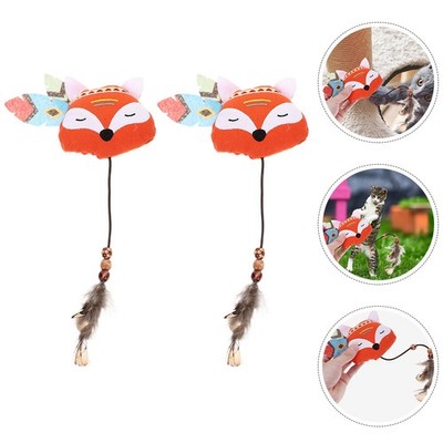 2pcs Interactive Cat Toy Cat Teeth Grinding Chew Toy Cartoon Kitten ...