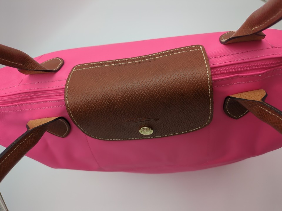 NWT LONGCHAMP Le Pliage Original Fuchsia Pink Tote Shoulder Bag L Size ...