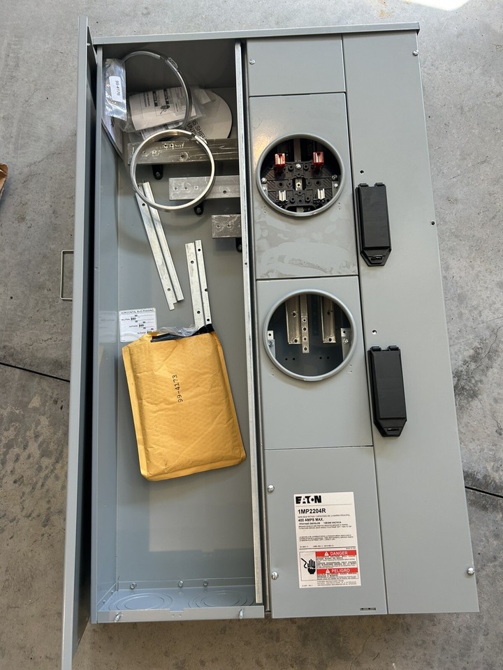 Eaton 1MP2204R 400A Two Meter Socket Main Electrical Panel 2-200 Amp ...