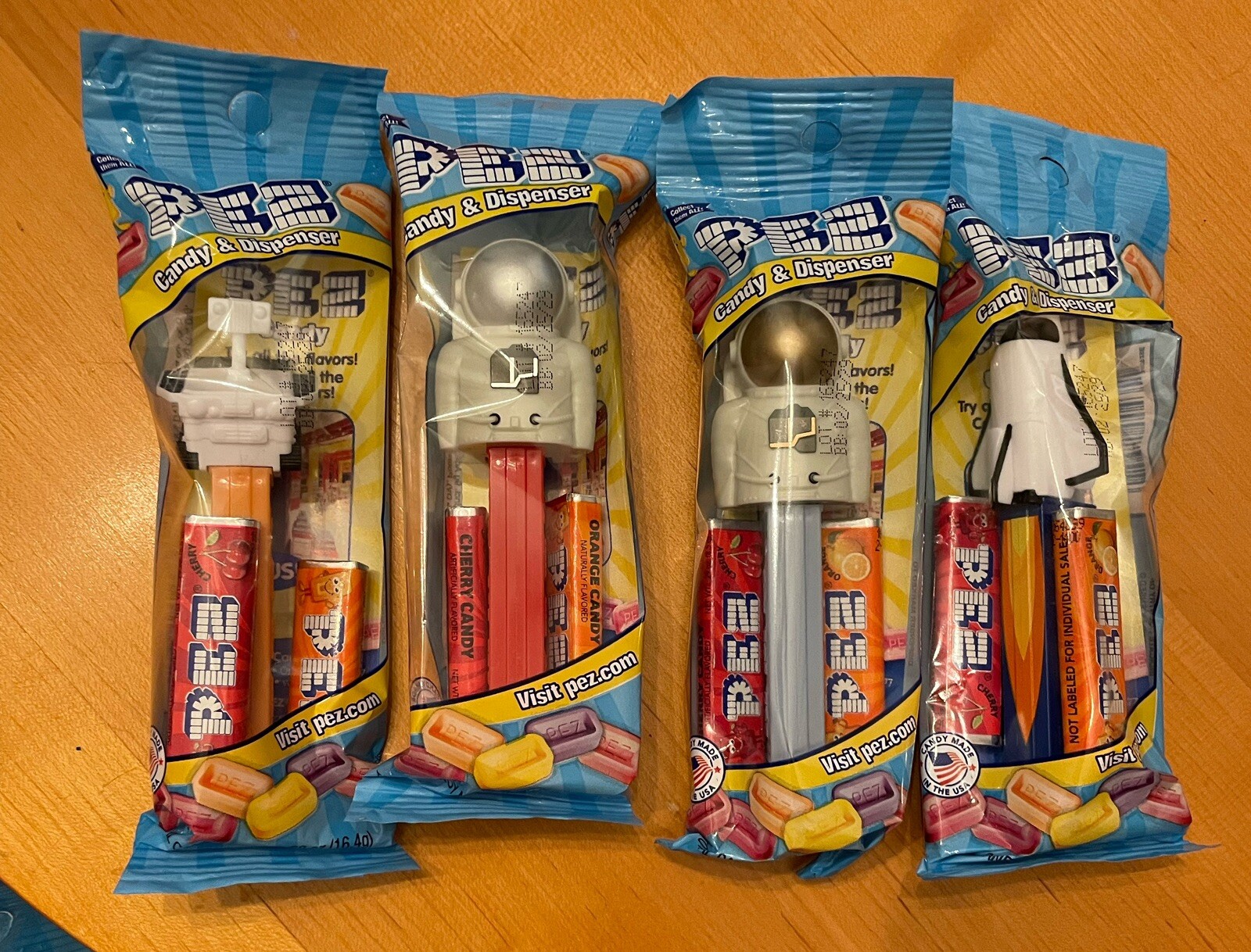 PEZ Space Mission set of 4. Mars Rover, Gold/Silver Astronaut, and ...