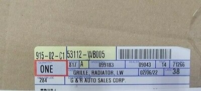 Genuine OEM Scion AI 53112-WB005 Lower Front Radiator Grille 2016 NEW ...