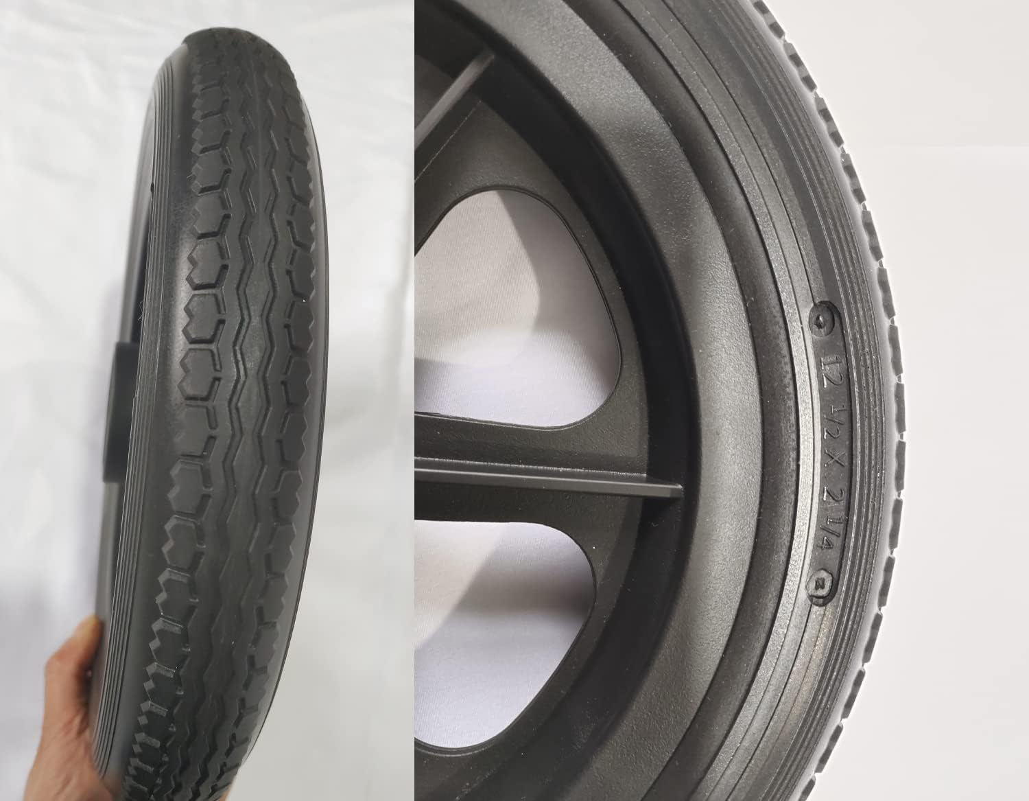 Wheelchair 12 inch Rear Wheel.12 1/2 x 2 1/4 Replacement Wheels Solid ...