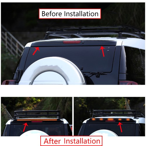 Black Roof Spoiler Tail Lip Wing Bar With LED For Toyota FJ Cruiser ...