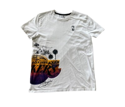Hollister Los Angeles Lakers Collab Graphic White Tee Size Large Unisex ...