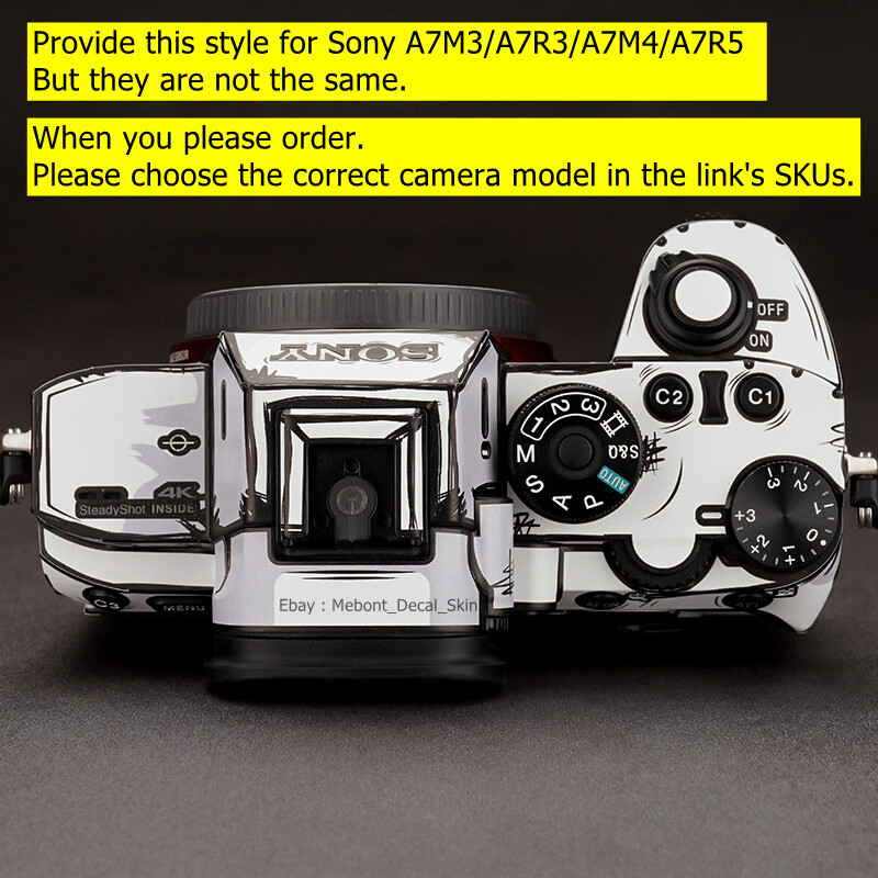 Stylized Decal Skin Sony A7III A7RIII A7IV A7RV Camera Sticker Vinyl ...