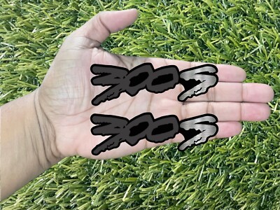 300 S Drip Car Emblem Badges Custom Racing Aggressive Matte Black/Black ...