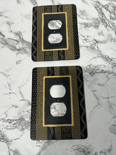 2-Outlet Cover Plates Geometric Patterns Tribal Ethnic Vibe Vicki Lane ...