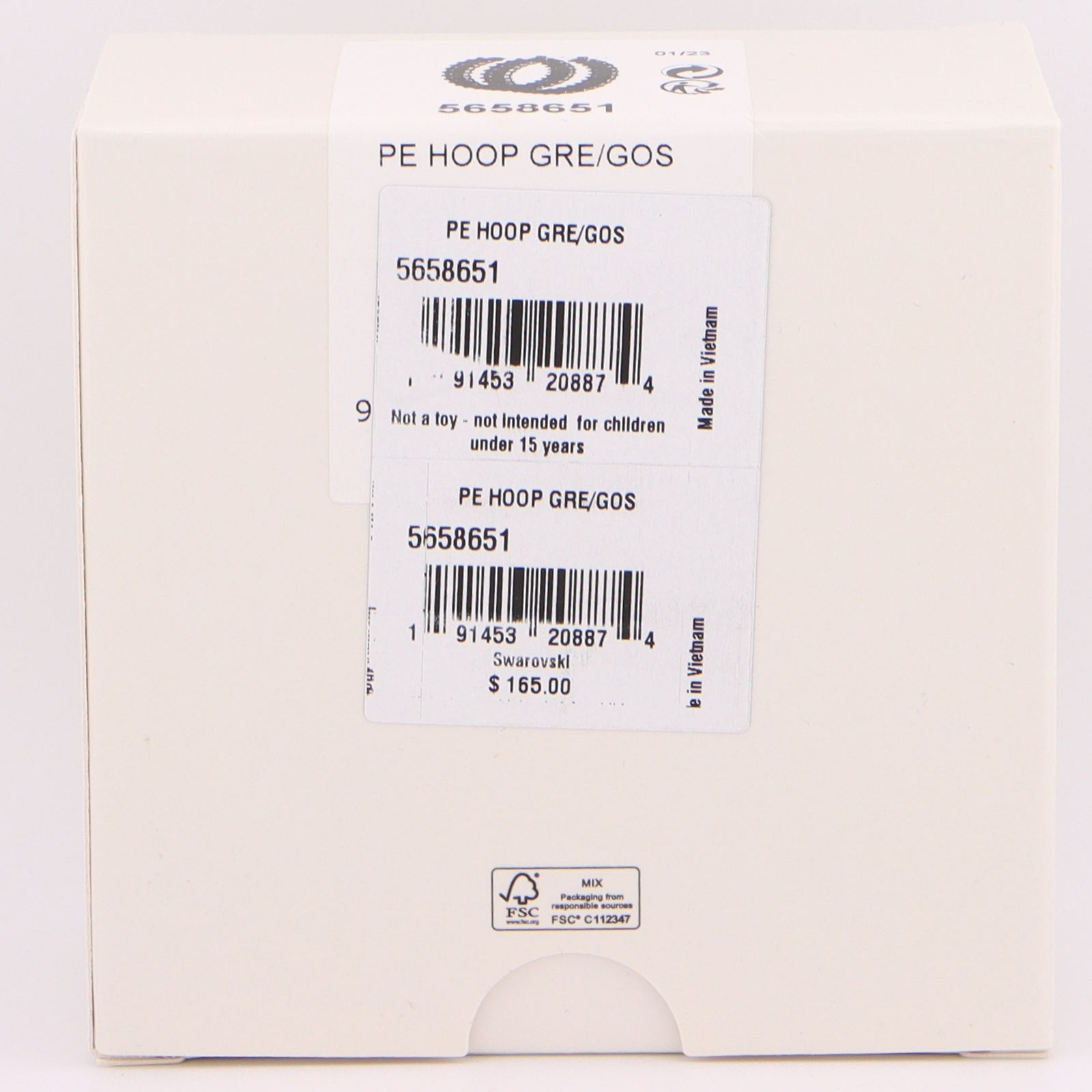 in Gift Box SWAROVSKI Brand 5658651 Green Crystals Matrix hoop Earrings ...