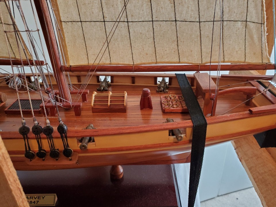 Harvey 1847 Baltimore Clipper Wood Model Tall Ship 35" Pre-Built ...